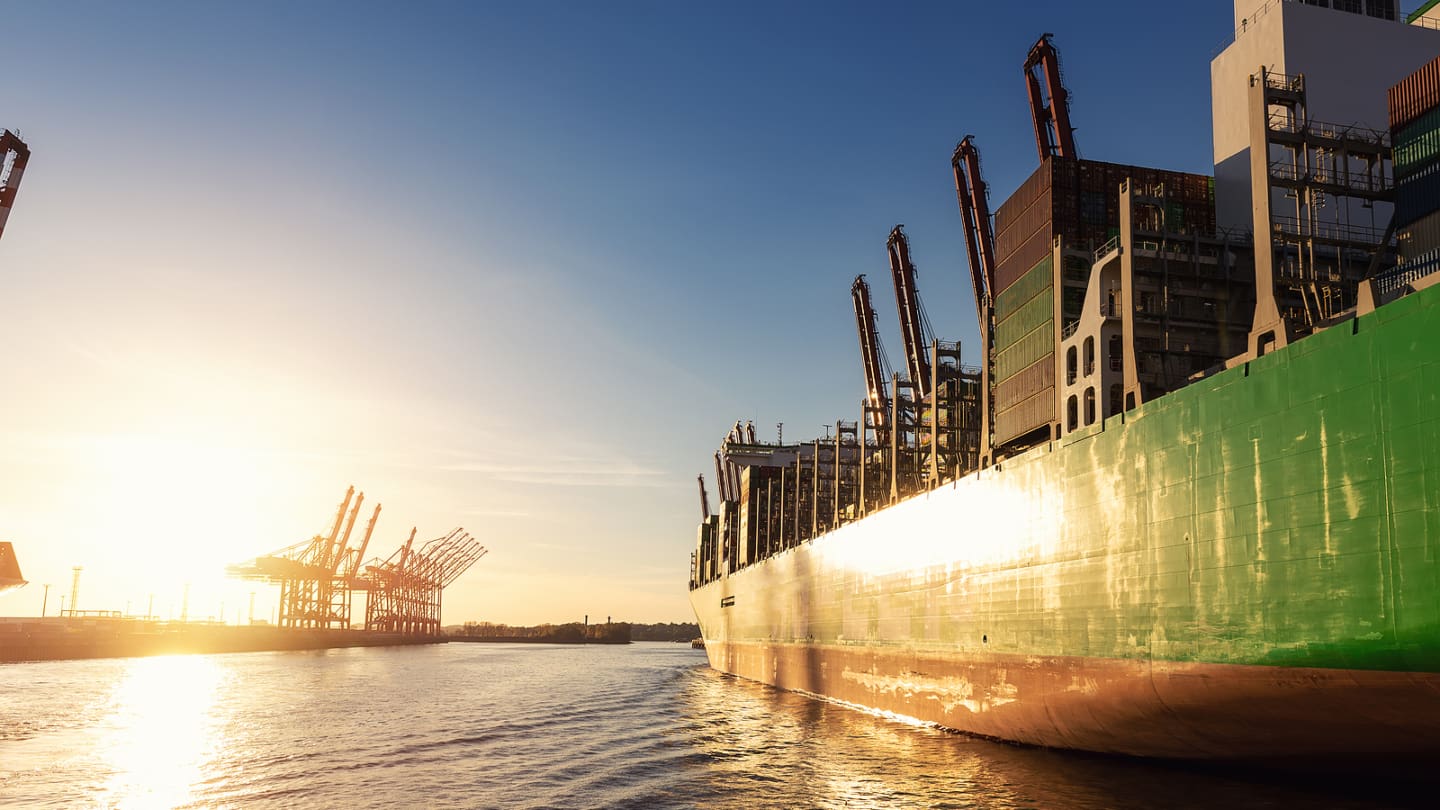 Worlds largest man-made port welcomes the worlds largest container ship ...